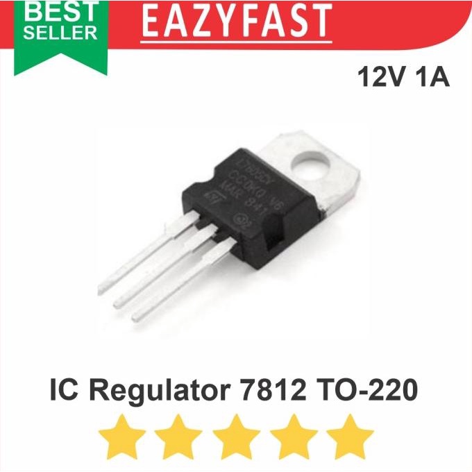 Jual IC Regulator L 7812 CV 12 V Volt 12V 1A 1 A L7812 L7812CV LM7812 ...