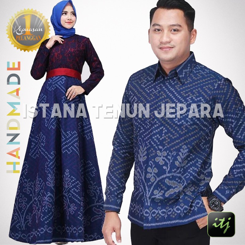 Jual Batik Couple/Batik Sarimbit Tenun/Batik Tenun Troso | Shopee Indonesia