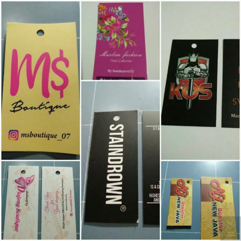 Jual Hang tag Label Baju Kertas / Cetak Hang Tag Label Brand Kaos FREE ...