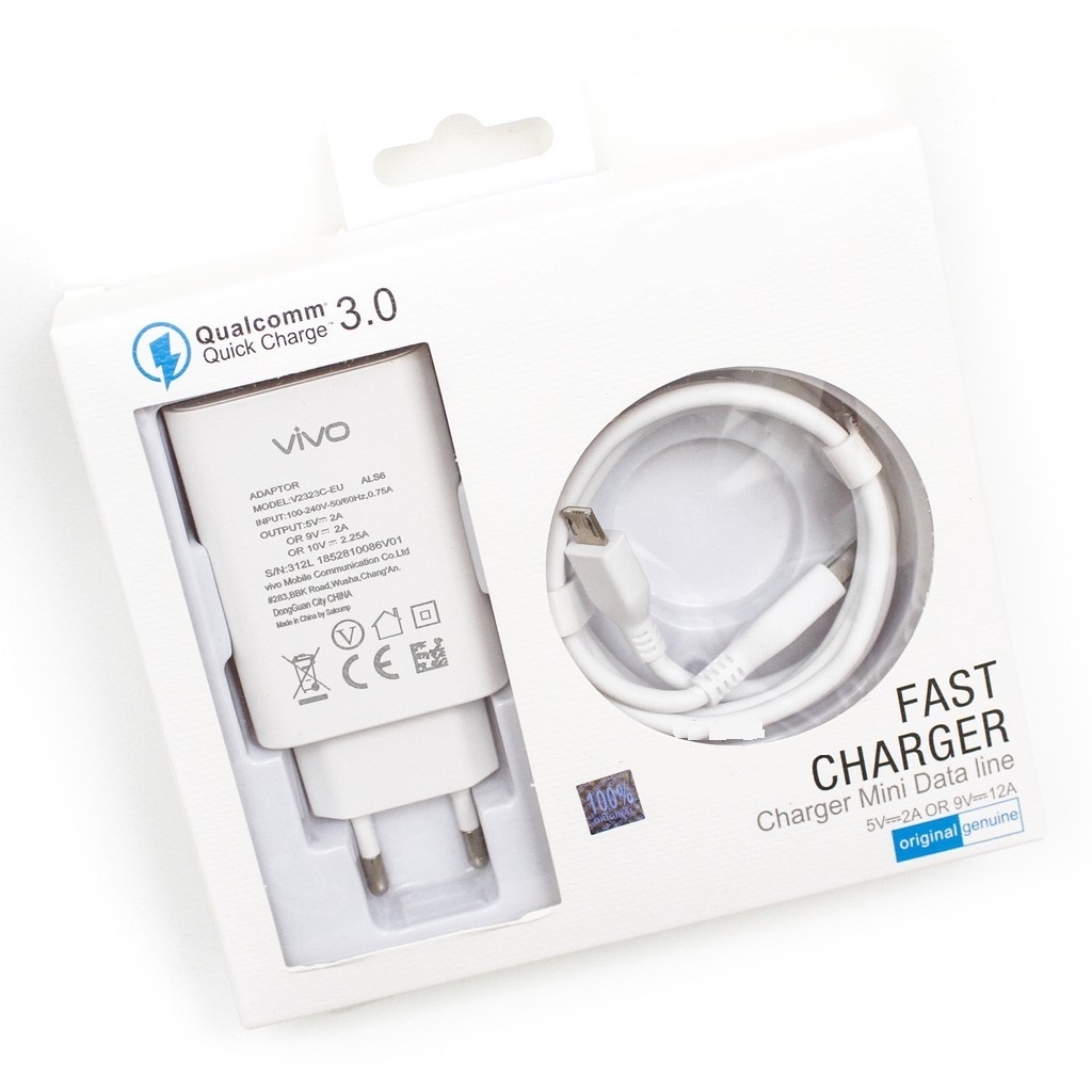 Jual Charger Vivo Micro USB Fast Charging - Y12 Y15 Y17 Y20S Y20 Y12S ...