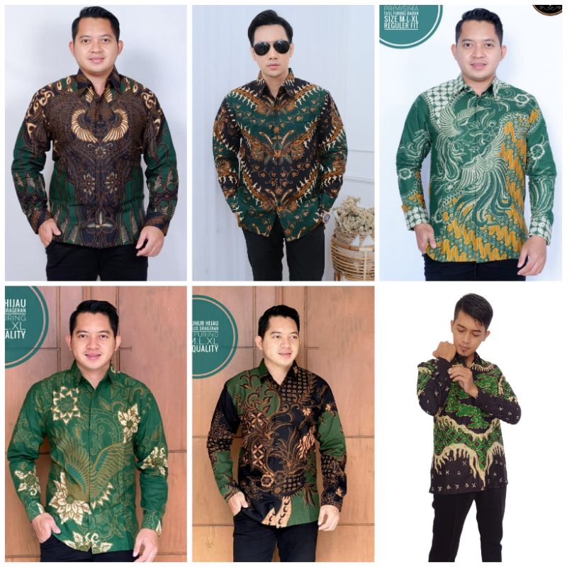 Jual LEXUS Batik Pria Ijo Premium WARNA HIJAU Lapis Furing | Shopee ...