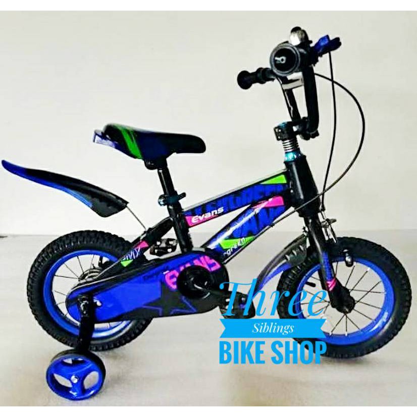 Jual SEPEDA ANAK LAKI EVERGREEN EVANS 12 INCH WARNA BIRU | Shopee Indonesia
