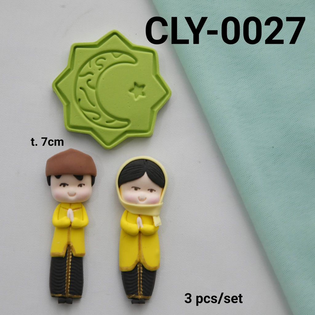 Jual CLY-0027 Cake topper hiasan kue clay lebarang idul fitri eid ...