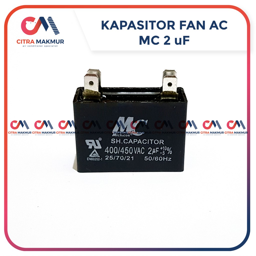 Jual Kapasitor Fan AC 2 uf merk MC Kaki 4 Capasitor mikro Kipas Outdoor Mesin Air conditioner ...