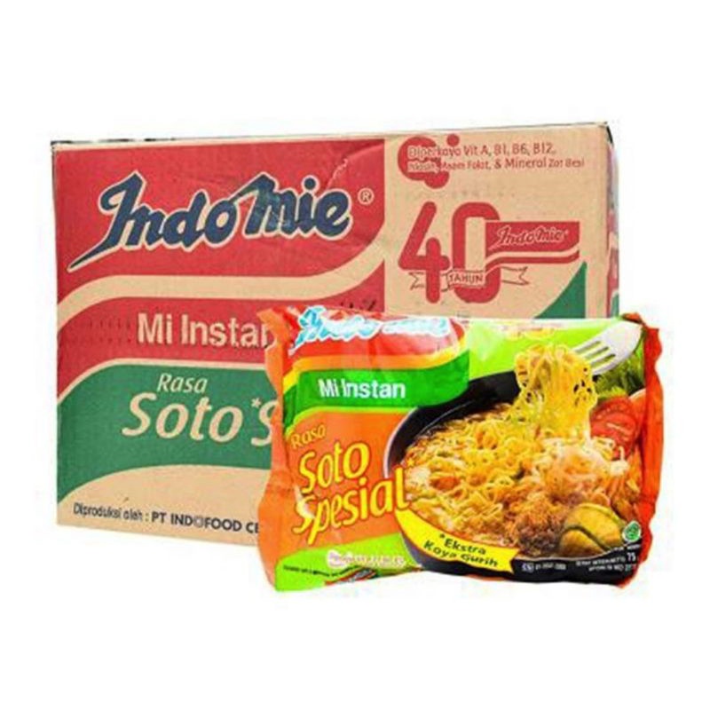 Jual Indomie Mie Instant Rasa Soto Spesial Carton 40pcs x 75g / Indomie ...