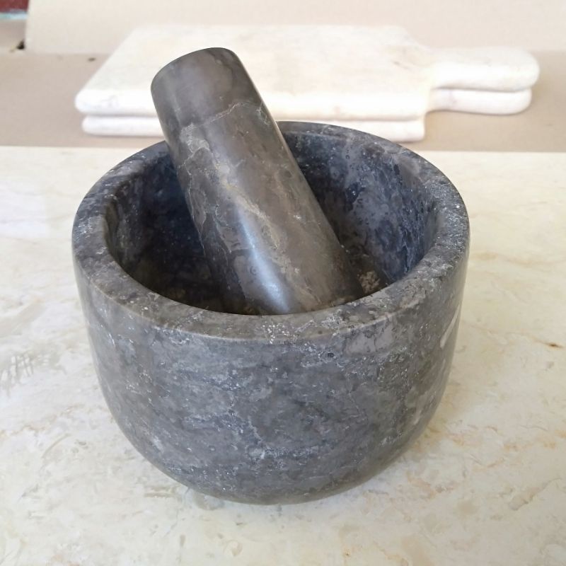 Jual Lumpang Alu Marmer Tumbukan Natural Stone Mortar Pestle | Shopee ...