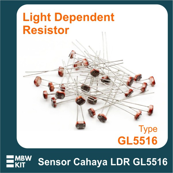 Jual Sensor Cahaya Sensor LDR GL5516 Light Dependent Resistor | Shopee ...