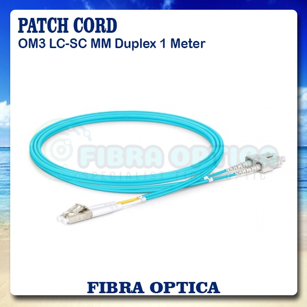 Jual OM3 LC-SC Duplex 1m | Patch Cord OM3 LC-SC Duplex Multimode 1 ...