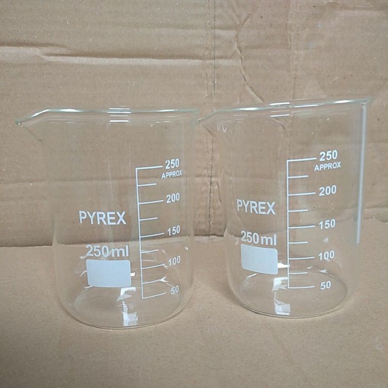Jual Beaker gelas gelas kimia cap 250 ML pyrex asli | Shopee Indonesia