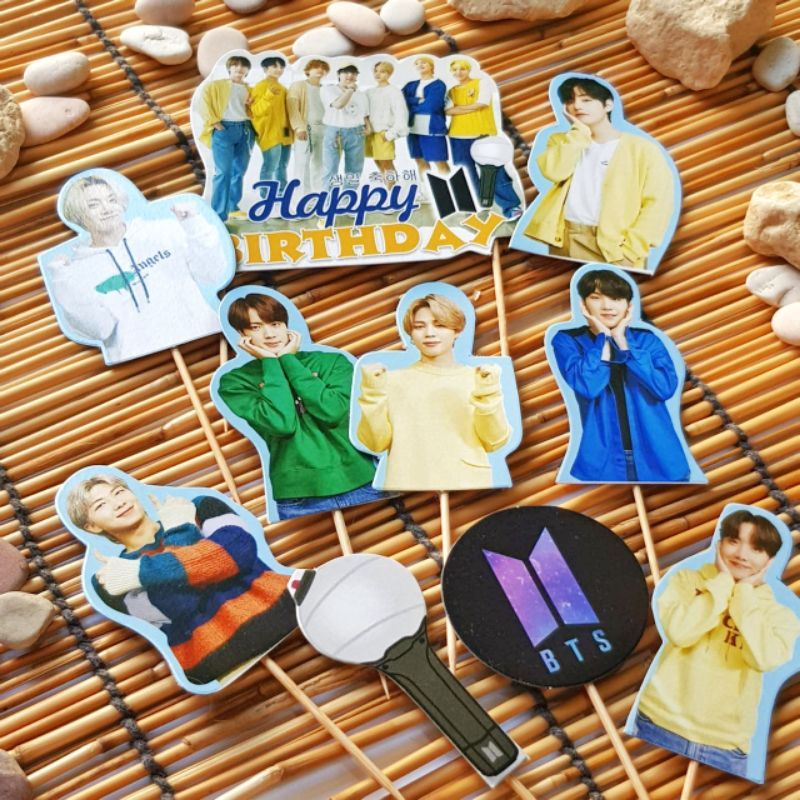 Jual topper kue ulang tahun BTS NCT Enhypen | Shopee Indonesia