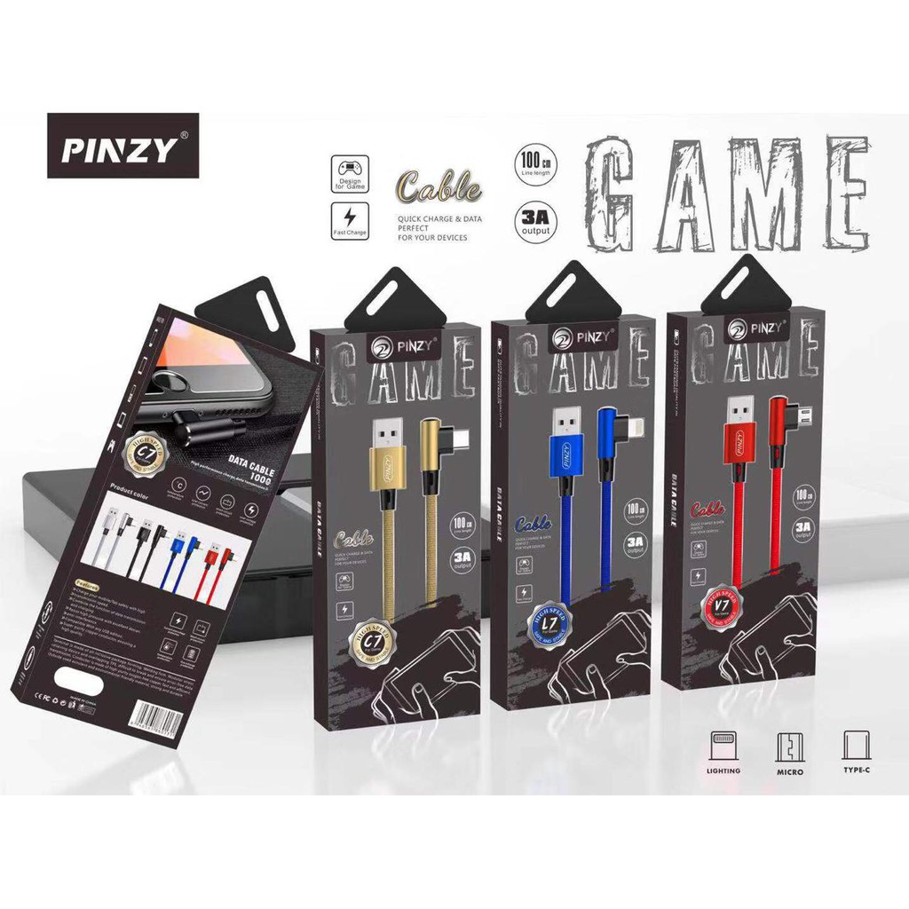 Jual Gaming Series Kabel Data pinzy L7 Lightning Cable | Shopee Indonesia