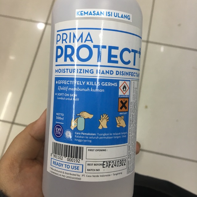 Jual Prima Protect Moisturizing Hand Disinfectant 500ml | Shopee Indonesia