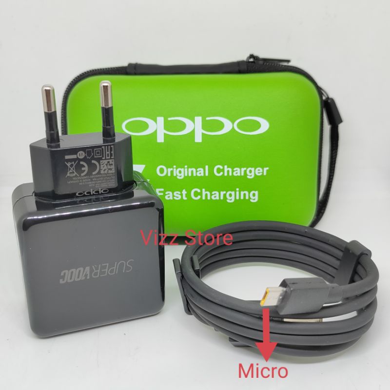 Jual Charger Oppo Fast Charging 4A Kabel Micro - Tipe C Plus Dompet ...