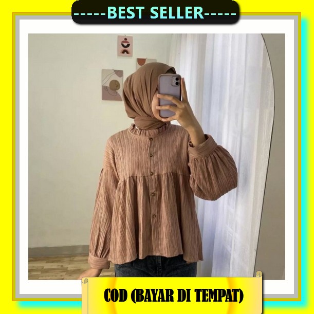 Jual Blouse Wanita Kekinian 2022 Cod Blous Blus Cewek Bahan Adem Atasan ...