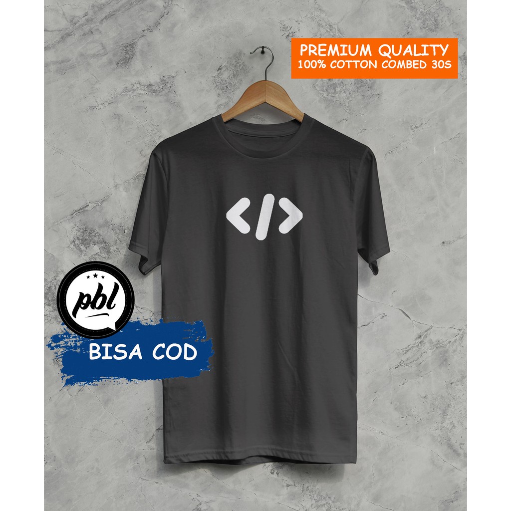 Jual Kaos Programmer Distro Pria HTML TAG Premium Quality | Shopee ...
