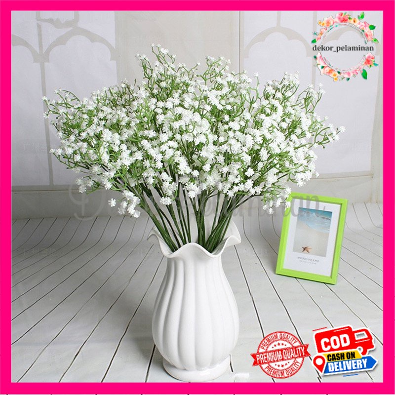 Jual COD BABY BREATH CABANG 5 ARTIFISIAL & DAUN RUMPUT NANAS MENIK ...