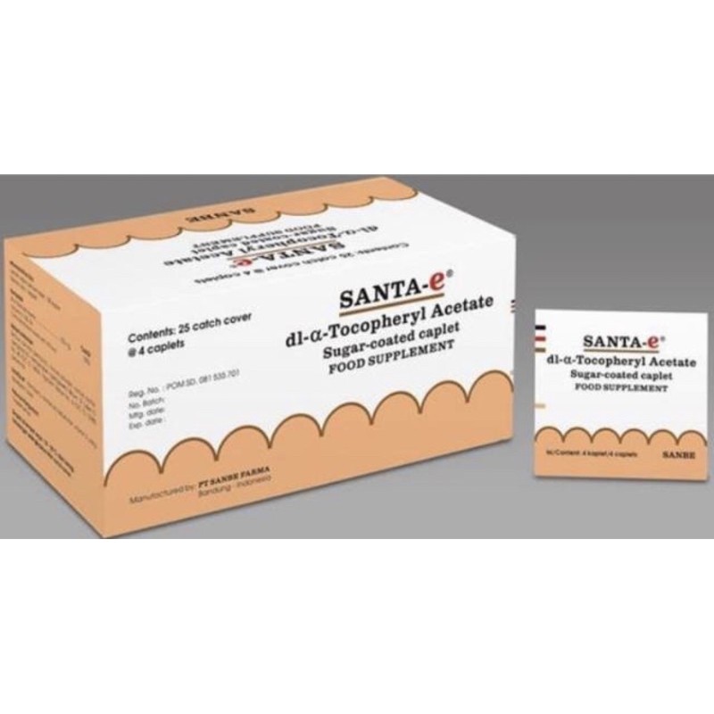 Jual Santa E 100 IU strip 4 tablet ( vitamin E penyubur kandungan ...
