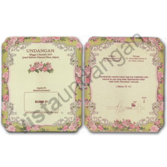 Jual Undangan nikah blanko Obral BUMM 51 DIY Print | Shopee Indonesia
