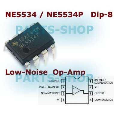 Jual NE5534 IC Op-amp NE5534P Low-Noise Operational Amplifiers DIP-8 | Shopee Indonesia
