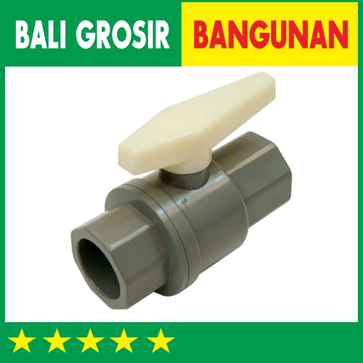 Jual 3/4" BALL VALVE STOP KRAN HANDLE PVC PLASTIK KDJ FITTING PIPA AIR ...
