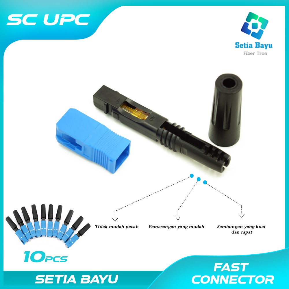 Jual Fast Connector SC UPC Adapter SC UPC Connector Fiber Optik 10pcs | Shopee Indonesia