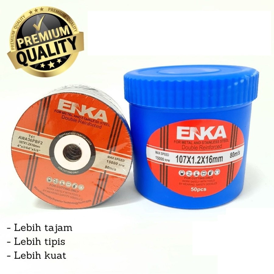 Jual ENKA Mata Batu Potong/Cutting Wheel 107x1.2x16mm STAINLESS ...