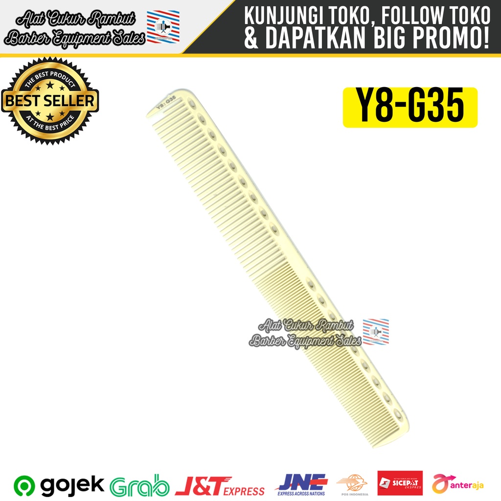 Jual Sisir Parting Cukur Potong Rambut Rata Panjang Model Y8 Type G35 ...