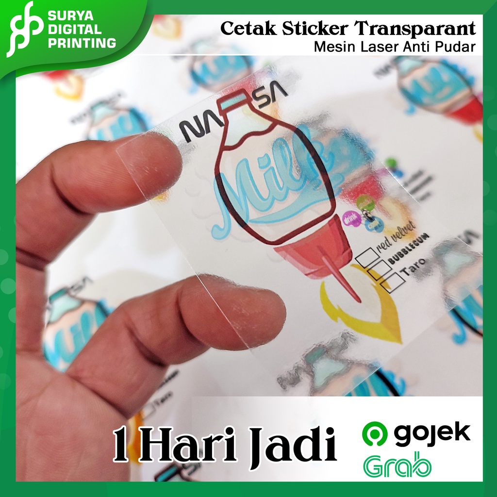 Jual Sticker transparant untuk Label kemasan bentuk bulat / bentuk ...