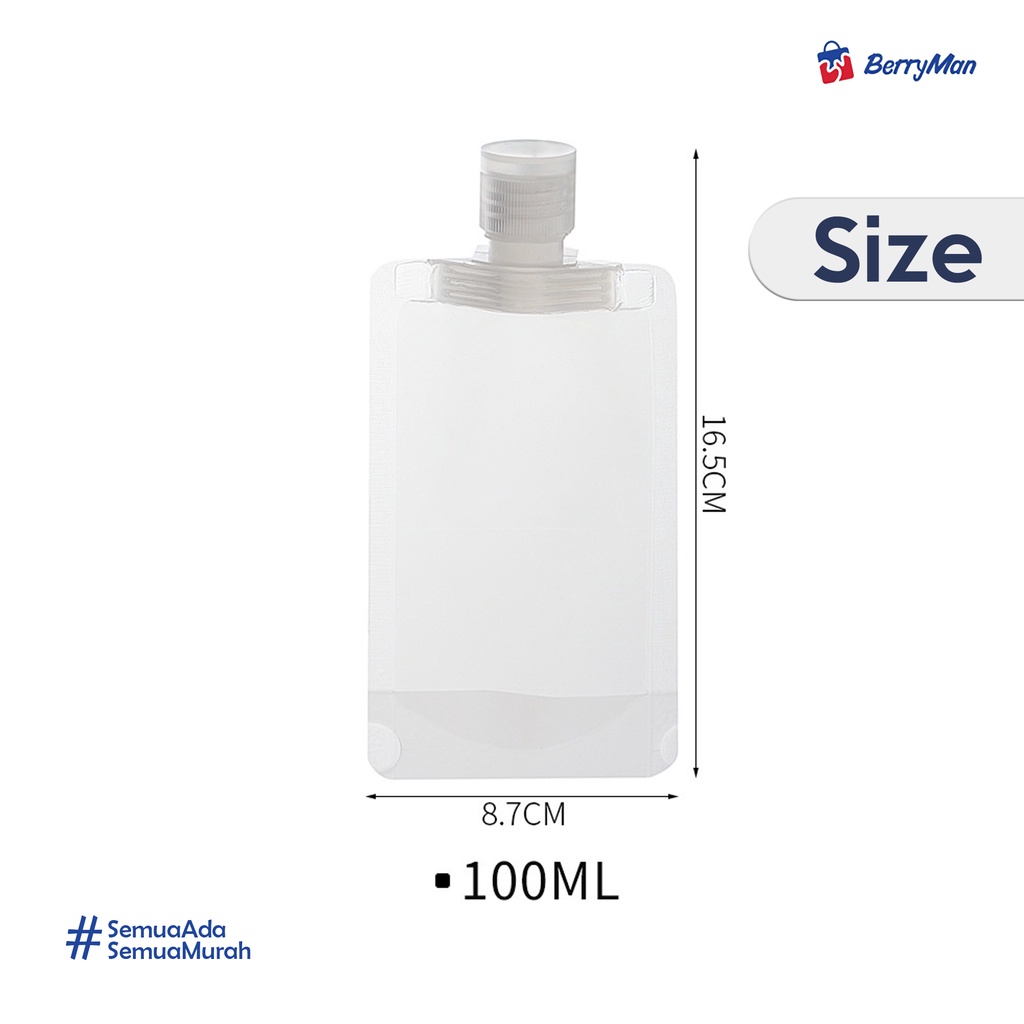 Jual BOTOL REFILL Travel Tempat Sabun Cair Lotion Plastik Fliptop ...