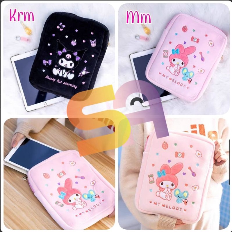 Jual TAS IPAD BONEKA BULU 10 INCH SANRIO KUROMI MYMELODY | Shopee Indonesia