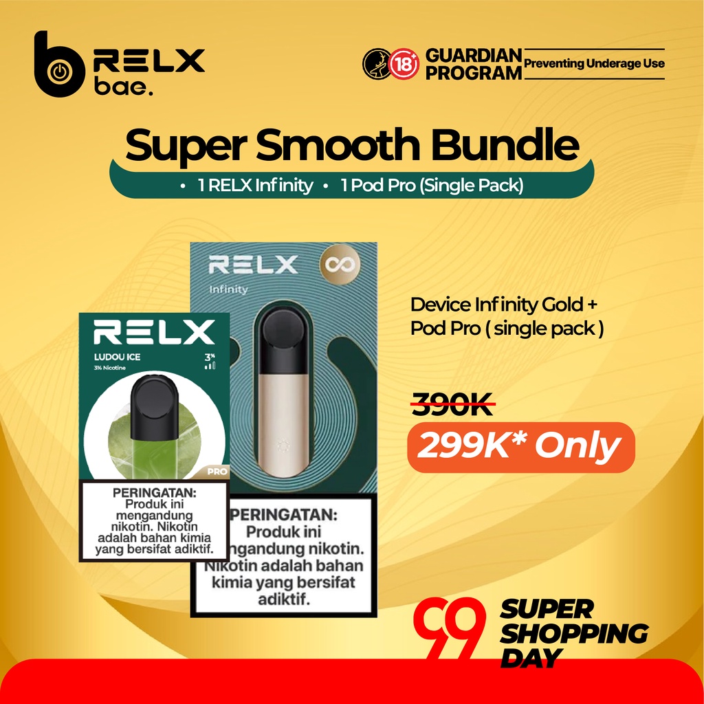 Jual RELX Bundle Infinity Gold Device and Pod Pro ( Isi 1 Pod ...