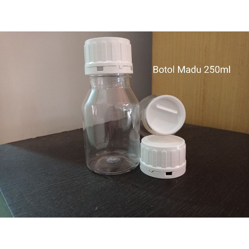 Jual botol plastik 250 ml madu/ botol ps madu 250 ml | Shopee Indonesia