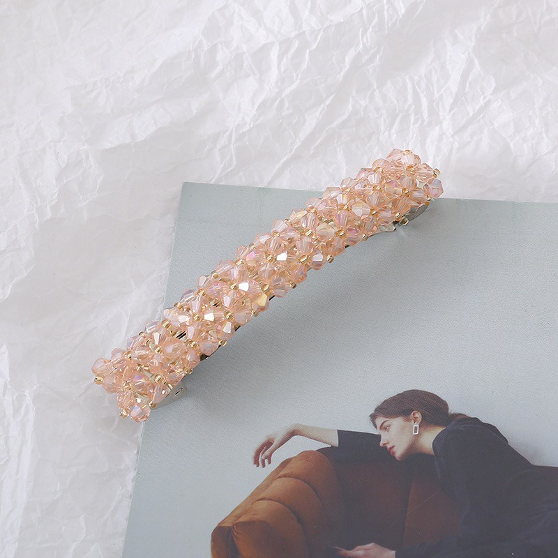 Jual Jepit Rambut Barrette Kristal 9cm Jepit Otomatis Rhinestone Korean ...