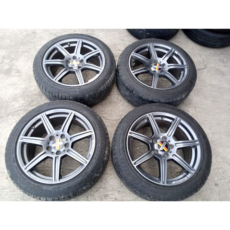 Jual velg mobil second hsr ring 17 pcd 5x112 ban 205 50 17 bisa buat ...