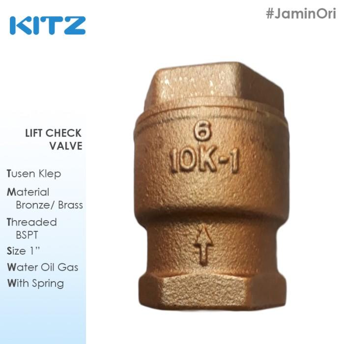 Jual Katup Lift Check Valve - Tusen Klep 1 " Kitz Brass - Kuningan ...