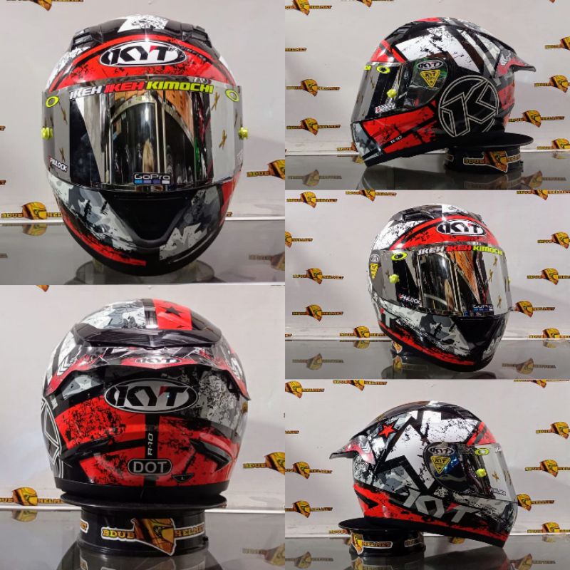 Jual Helm full face KYT R10 Original modif (PAKET GANTENG) | Shopee ...