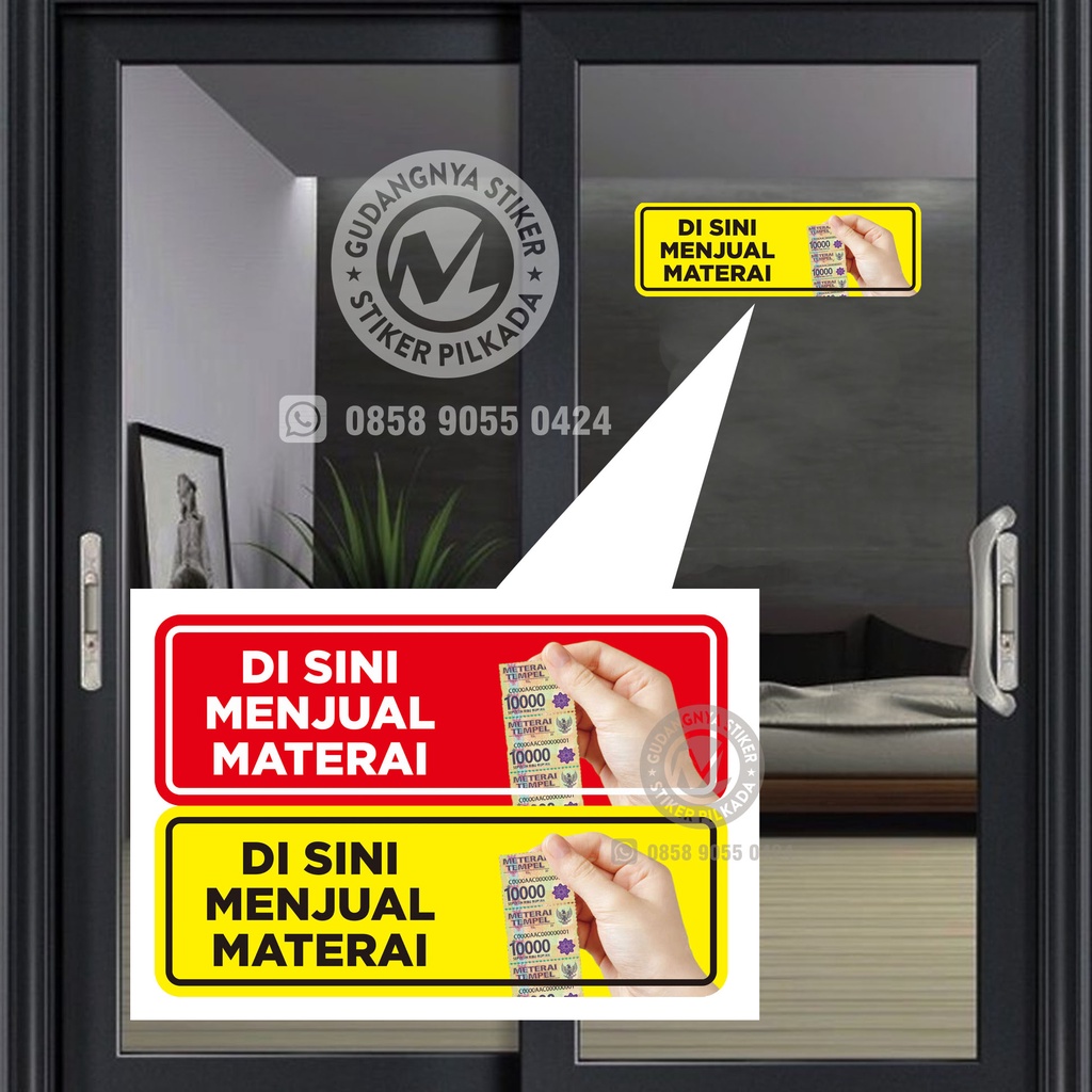 Jual STIKER VINYL PENGUMUMAN MENJUAL MATERAI | Shopee Indonesia