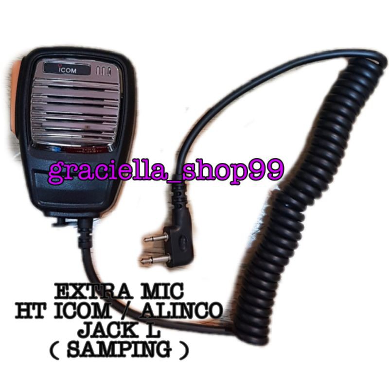 Jual EXTRA MIC HT ICOM / ALINCO JACK L SAMPING | Shopee Indonesia