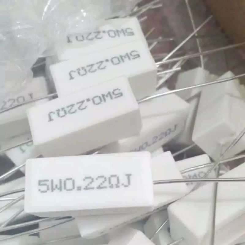 Jual CR Resistor R kapur 5Watt 0.22ohm Resistors 5w 0R22 5 watt 0.22 ohm Ori. | Shopee Indonesia