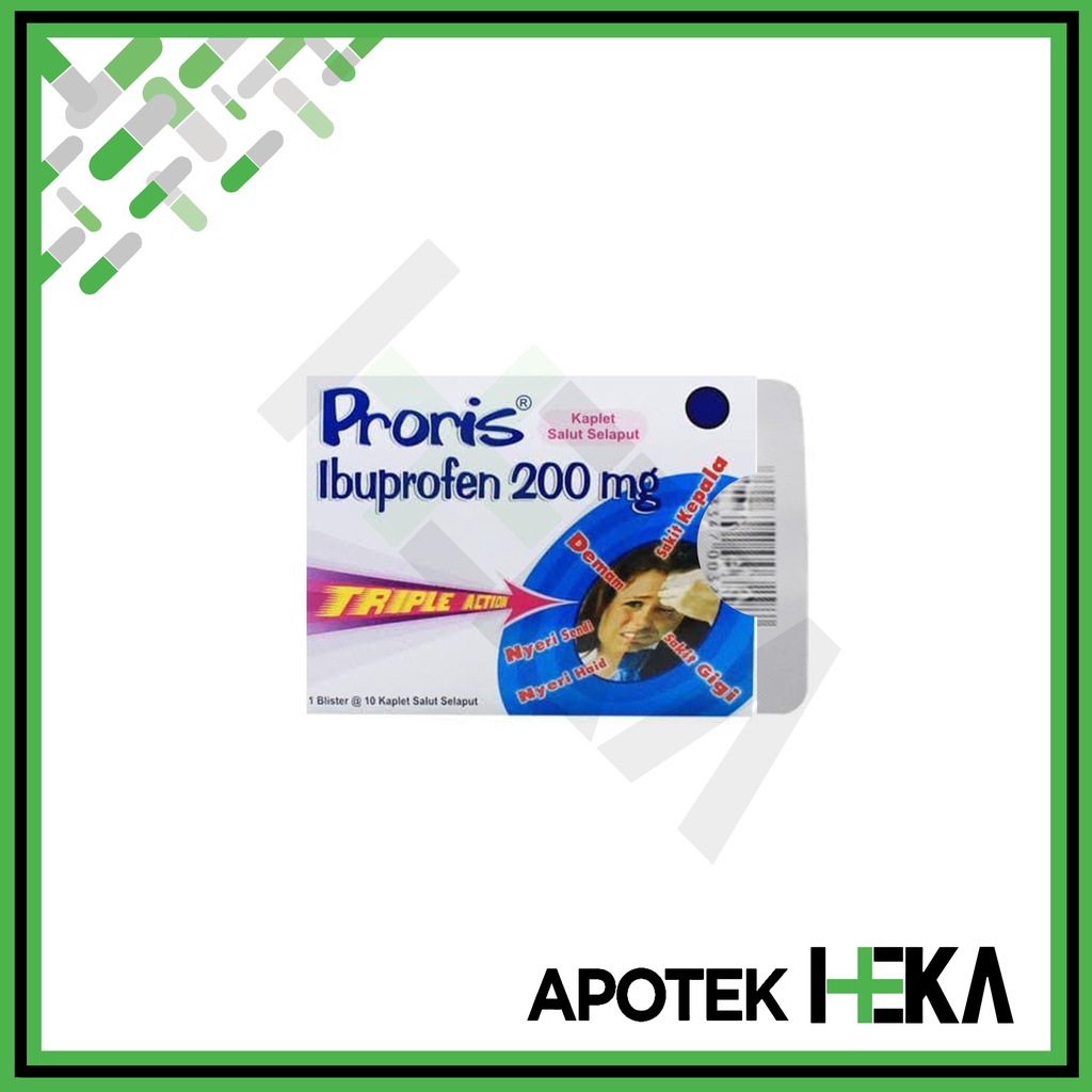 Jual Proris 200 mg Kapsul Strip 10 Tablet - Obat Pusing Demam Nyeri ...