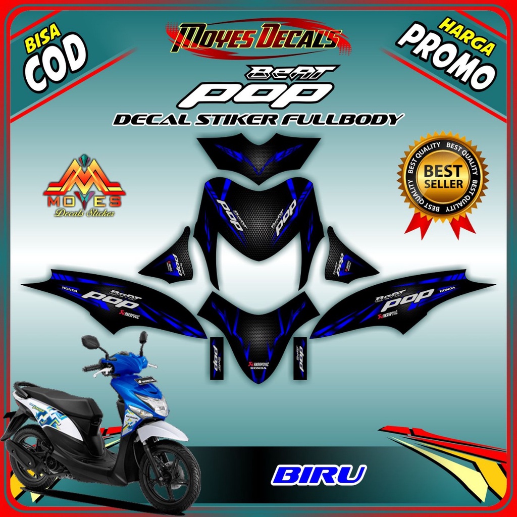 Jual Decal Beat Pop stiker decal motor beat pop decal motor honda beat ...