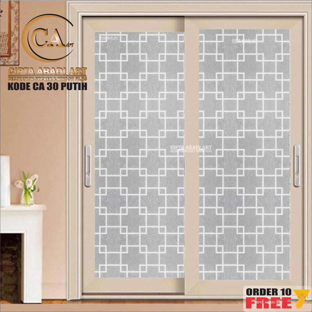 Jual Stiker Kaca Jendela Pintu Motif Minimal Lebar 122 cm | Shopee ...