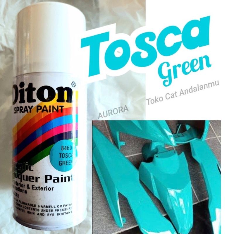 Jual Cat Pilok Diton 8460 Tosca Green Hijau Toska 300ml Cat Kendaraan ...