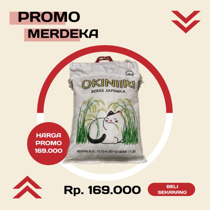 Jual Promo Beras Japonica Okiniiri 10 Kg | Shopee Indonesia