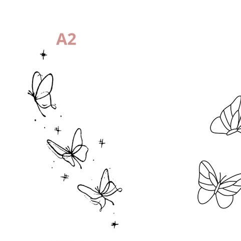 Jual Aesthetic Butterfly tattoo tato kupu-kupu nevertheless tattoo ...