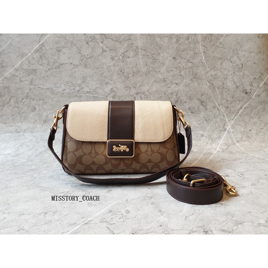Jual TAS BRANDED COCOCH GRACE CROSSBODY IN SIGNATURE | Shopee Indonesia