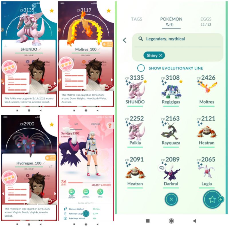 Jual POKEMON GO: AKUN LVL 36 SPESIAL SHUNDO PALKIA & MOLTRES 100% ... Jual POKEMON GO: AKUN LVL 36 SPESIAL SHUNDO PALKIA & MOLTRES 100% ...