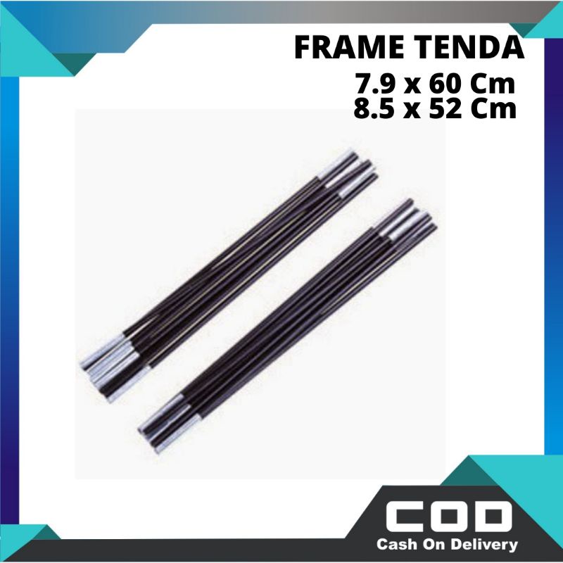 Jual Frame Tenda Gunung Besi Tenda Fiber Diameter 7.9 X 60 CM & 8.5 X ...
