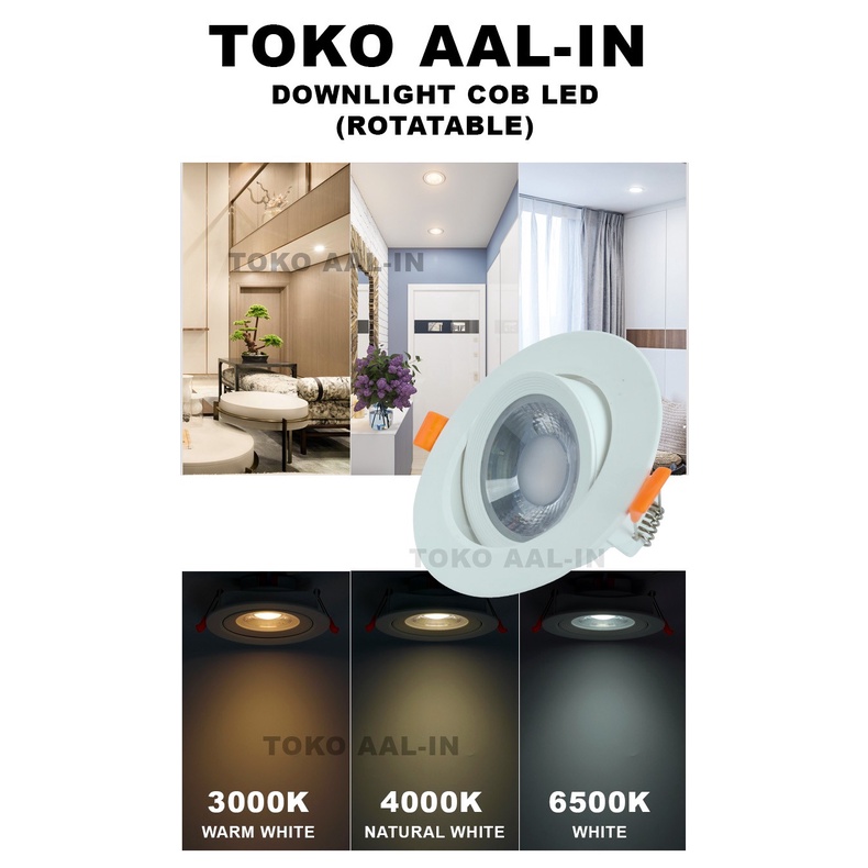 Jual Lampu sorot COB Spotlight Downlight LED COB inbow panel 4000k ...