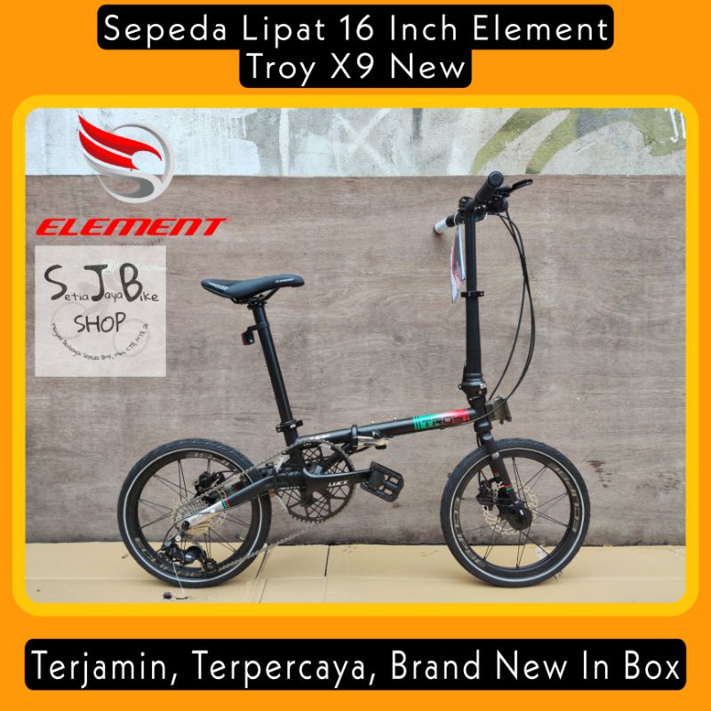 Jual Sepeda Lipat 16 Inch ELEMENT TROY X9 Speed New Full Chromolly 9 ...